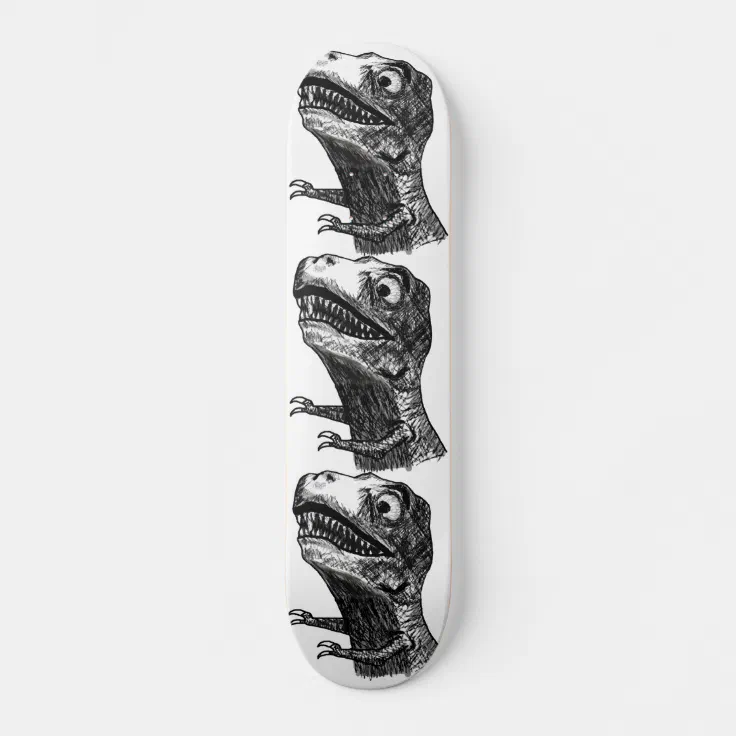 T Rex Rage Meme Skateboard Zazzle