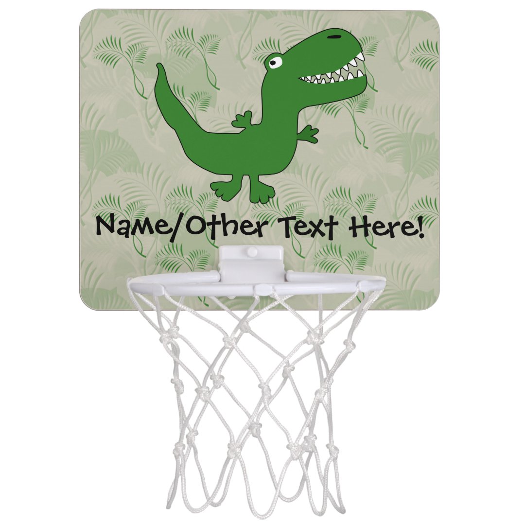 T-Rex Tyrannosaurus Rex Dinosaur Cartoon Kids Boys Mini Basketball Hoop ...