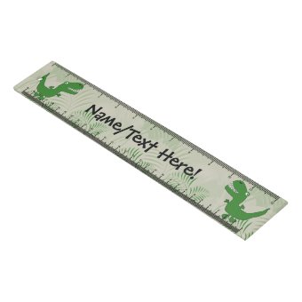 T-Rex Tyrannosaurus Rex Dinosaur Cartoon Kids Boys Ruler | Zazzle