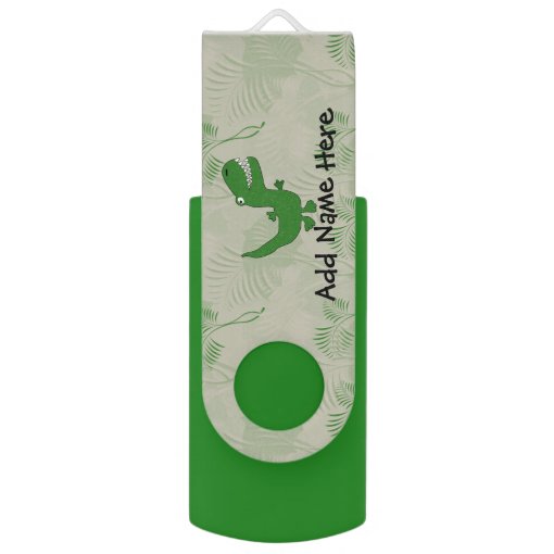 T-Rex Tyrannosaurus Rex Dinosaur Cartoon Kids Boys USB Flash Drive | Zazzle
