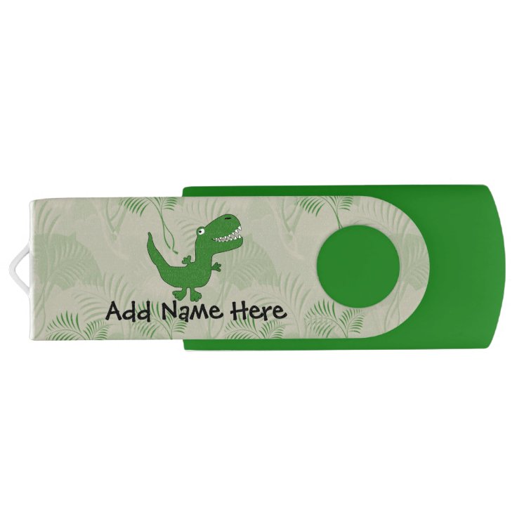T-Rex Tyrannosaurus Rex Dinosaur Cartoon Kids Boys USB Flash Drive | Zazzle
