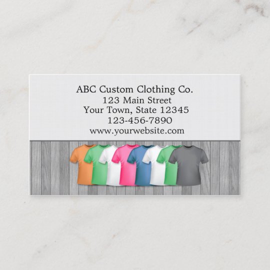 T-shirt Clothing Store Business Card | Zazzle.com