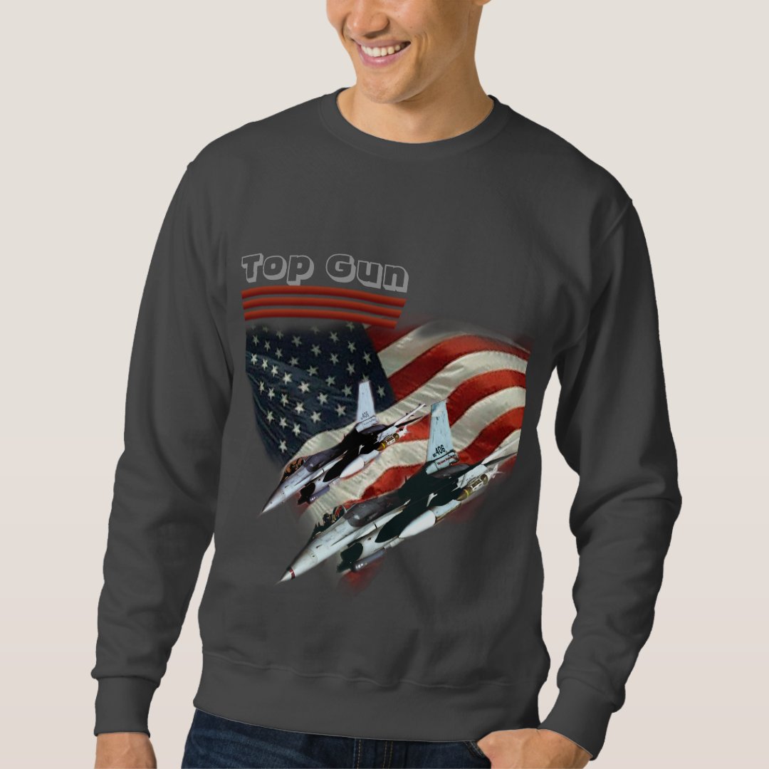 T-shirt Top Gun flag and fighter jets | Zazzle