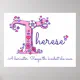 T Therese initial doodle art name meaning Poster | Zazzle