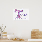 T Therese initial doodle art name meaning Poster | Zazzle