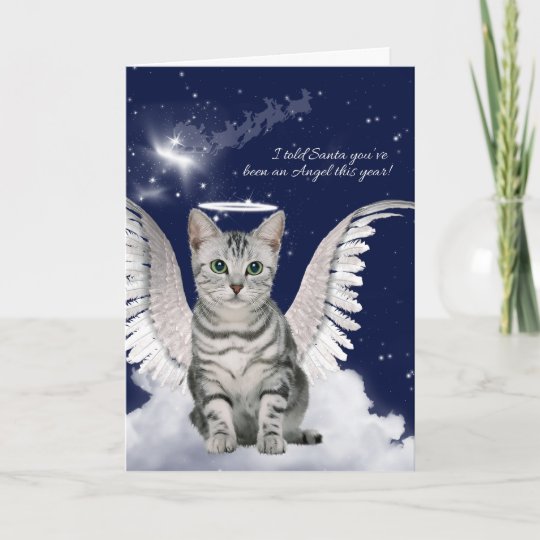 Tabby Cat Angel for Christmas Holiday | Zazzle.com