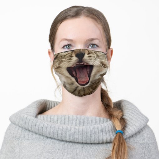 Tabby Kitten Adult Cloth Face Mask | Zazzle