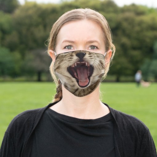 Tabby Kitten Adult Cloth Face Mask | Zazzle