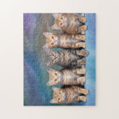 Tabby Kittens x Five Jigsaw Puzzle | Zazzle