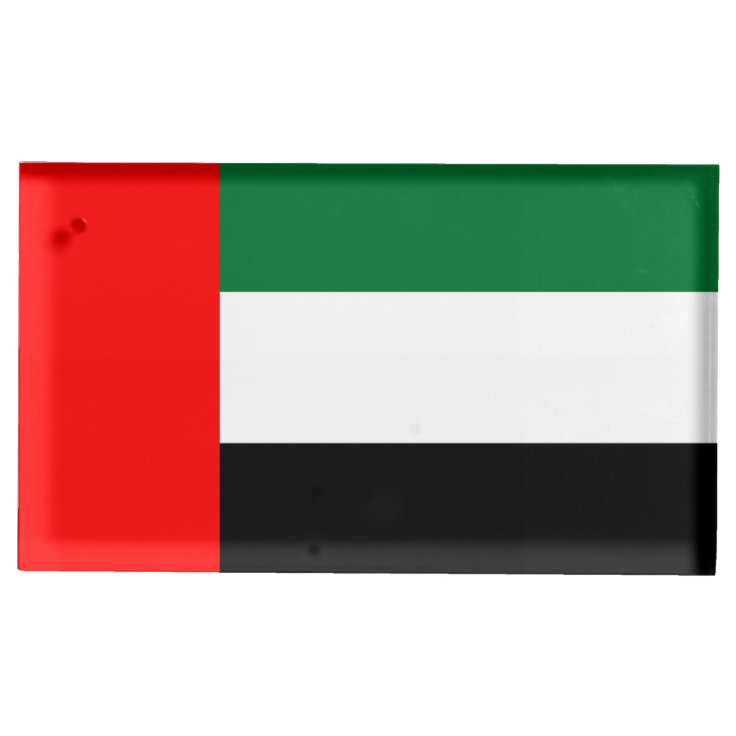 Tabel card holder with Flag of UAE | Zazzle