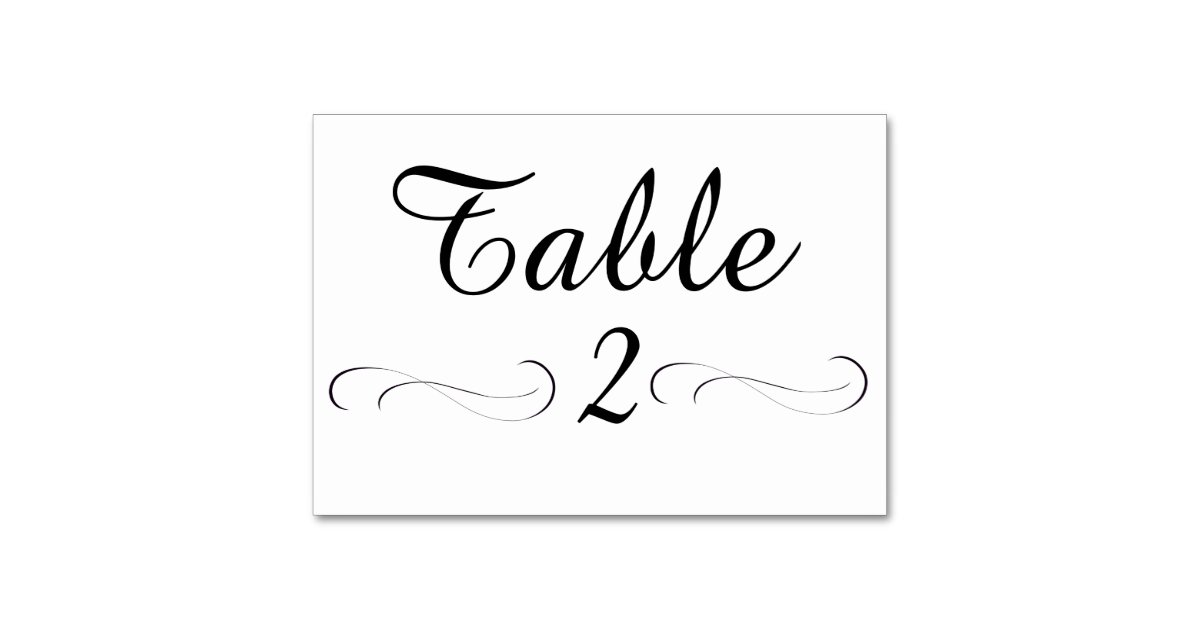 Table 2 table card | Zazzle