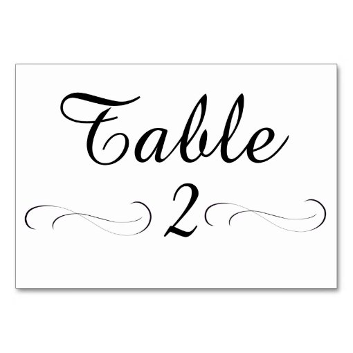 Table 2 table card | Zazzle
