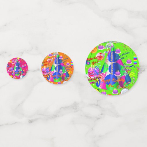 Table Confetti March, 5 Birthday | Zazzle