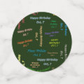 Table Confetti October, 7 Birthday | Zazzle
