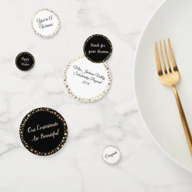 Table Confetti-Pageant Mix 3 Our Contestants Confetti | Zazzle