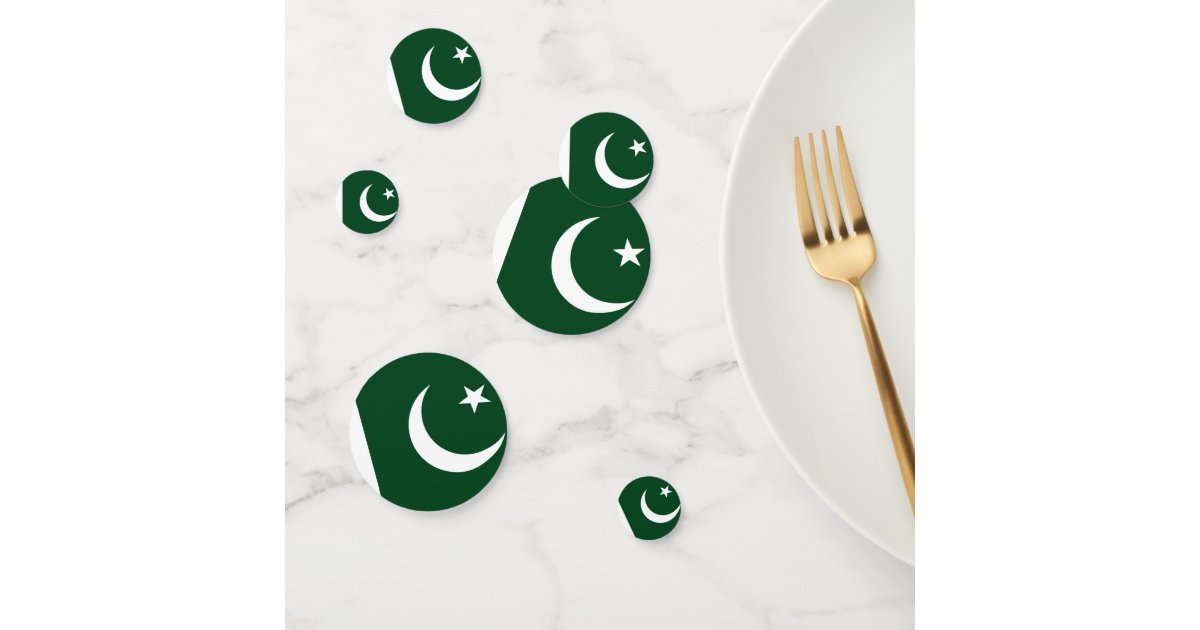 Table confetti with flag of Pakistan | Zazzle