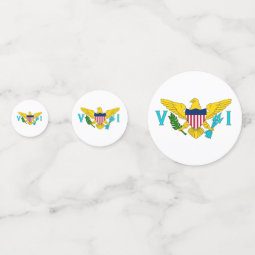 Table confetti with flag of Virgin Islands | Zazzle