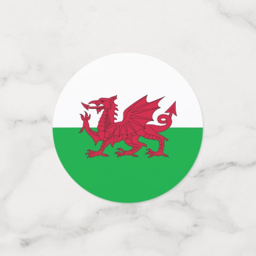 Table confetti with flag of Wales, UK | Zazzle