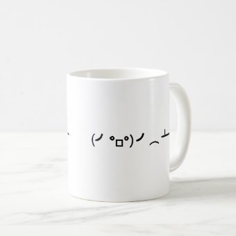 Table Flip Flipping Ascii Emoticon Coffee Mug | Zazzle