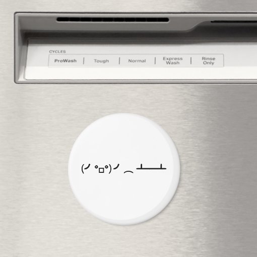 Table Flip Flipping Ascii Emoticon Magnet | Zazzle