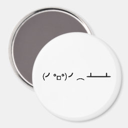 Table Flip Flipping Ascii Emoticon Magnet | Zazzle