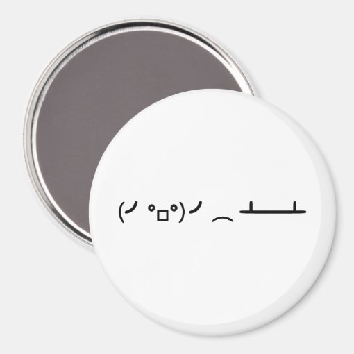 Table Flip Flipping Ascii Emoticon Magnet | Zazzle