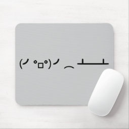 Table Flip Flipping Ascii Emoticon Mouse Pad | Zazzle
