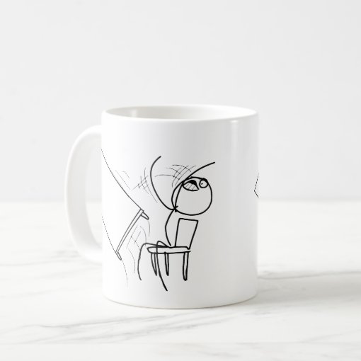 Table Flip Flipping Rage Face Meme Coffee Mug | Zazzle