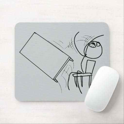 Table Flip Flipping Rage Face Meme Mouse Pad | Zazzle