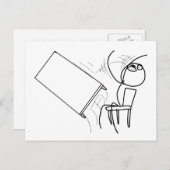 Table Flip Flipping Rage Face Meme Postcard | Zazzle