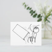 Table Flip Flipping Rage Face Meme Postcard | Zazzle