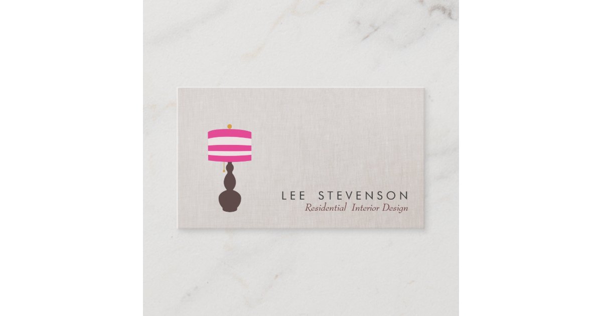 Table Lamp Business Card | Zazzle