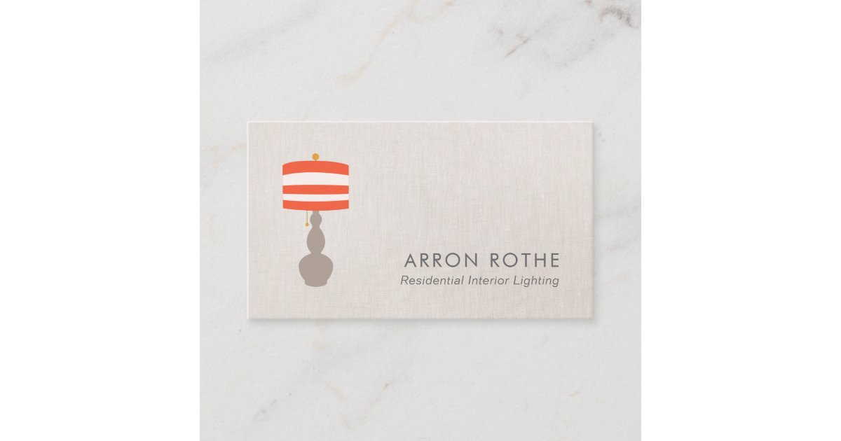 Table Lamp Lighting Business Card | Zazzle