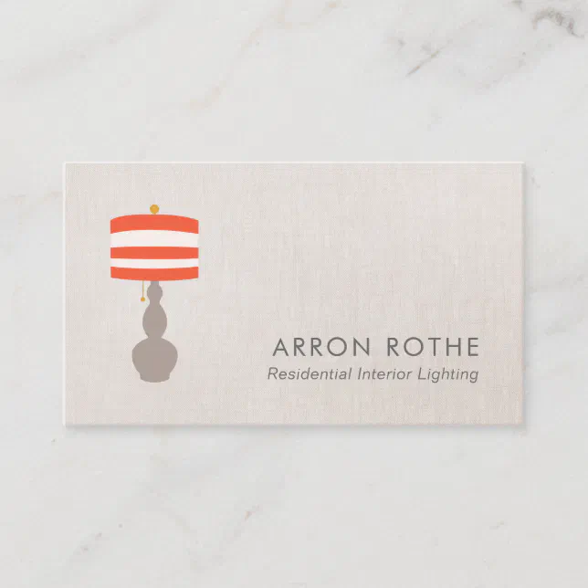 Table Lamp Lighting Business Card | Zazzle