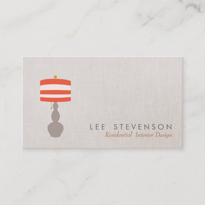 Table Lamp Lighting Business Card | Zazzle