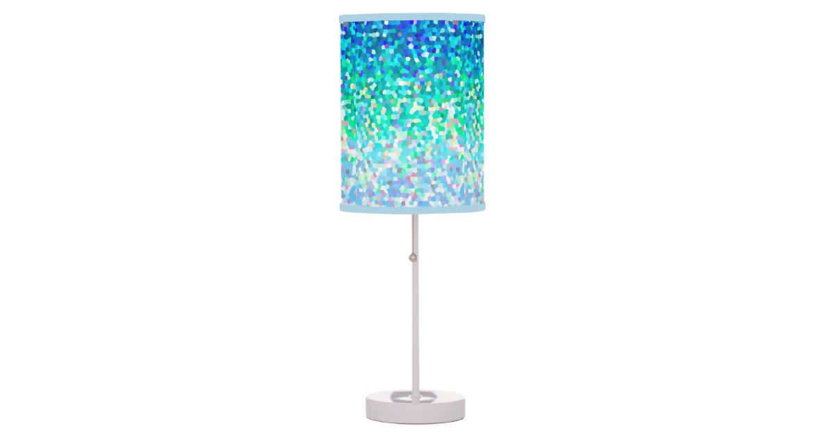 Table Lamp Mosaic Sparkley Texture | Zazzle