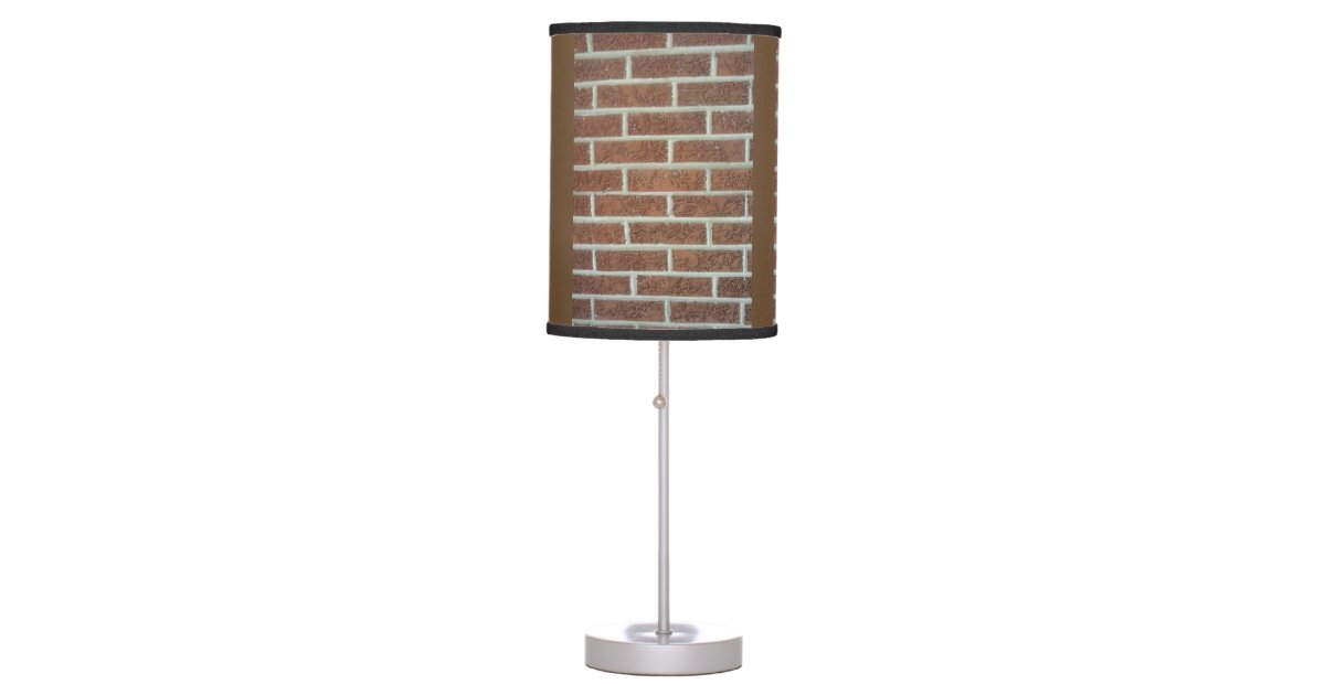 Table Lamp with Brick Design | Zazzle