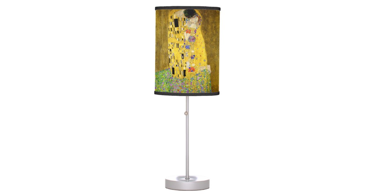 Table Lamp with Klimt's The Kiss | Zazzle