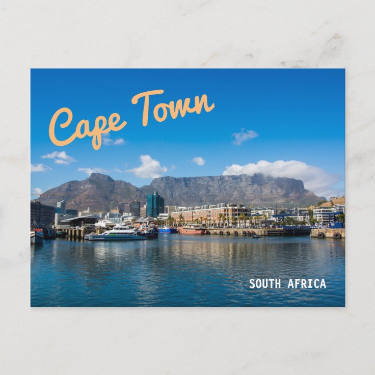 Table Mountain in Cape Town, South Africa. Postcard | Zazzle