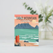 Table Mountain National Park South Africa Vintage Postcard | Zazzle
