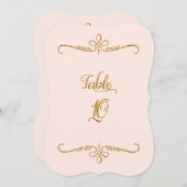 Table Number 10, Fancy Script Lettering Receptions | Zazzle