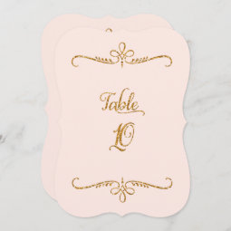 Table Number 10, Fancy Script Lettering Receptions | Zazzle
