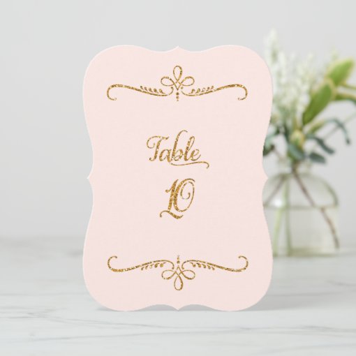 Table Number 10, Fancy Script Lettering Receptions | Zazzle