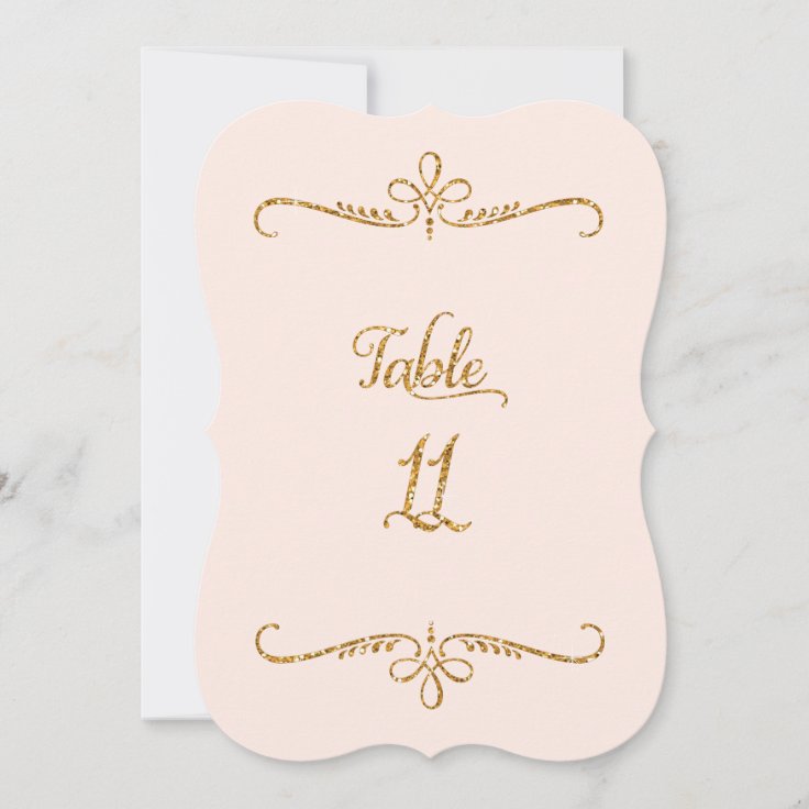 Table Number 11, Fancy Script Lettering Receptions | Zazzle