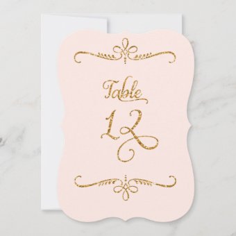 Table Number 12, Fancy Script Lettering Receptions | Zazzle