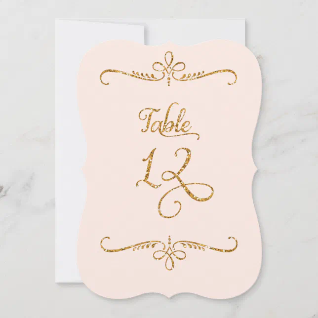 Table Number 12, Fancy Script Lettering Receptions | Zazzle