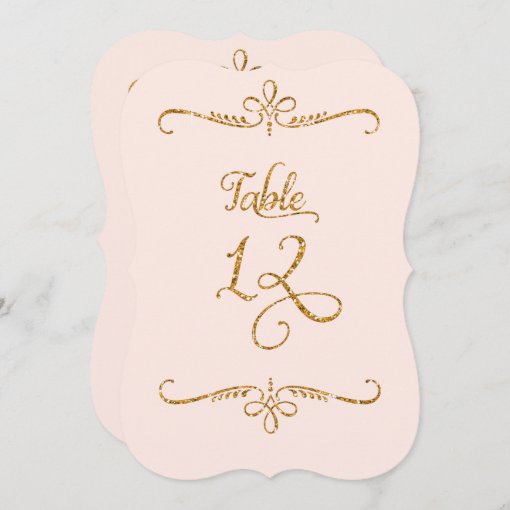 Table Number 12, Fancy Script Lettering Receptions | Zazzle