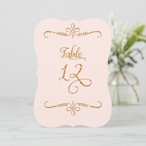 Table Number 12, Fancy Script Lettering Receptions | Zazzle