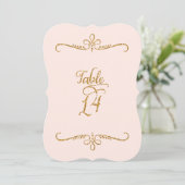 Table Number 14, Fancy Script Lettering Receptions | Zazzle