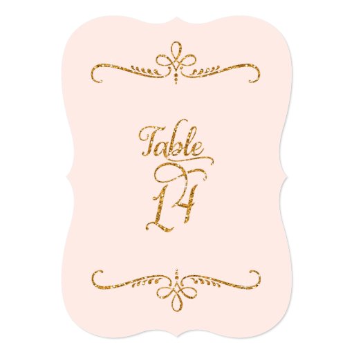 Table Number 14, Fancy Script Lettering Receptions 5x7 Paper Invitation ...